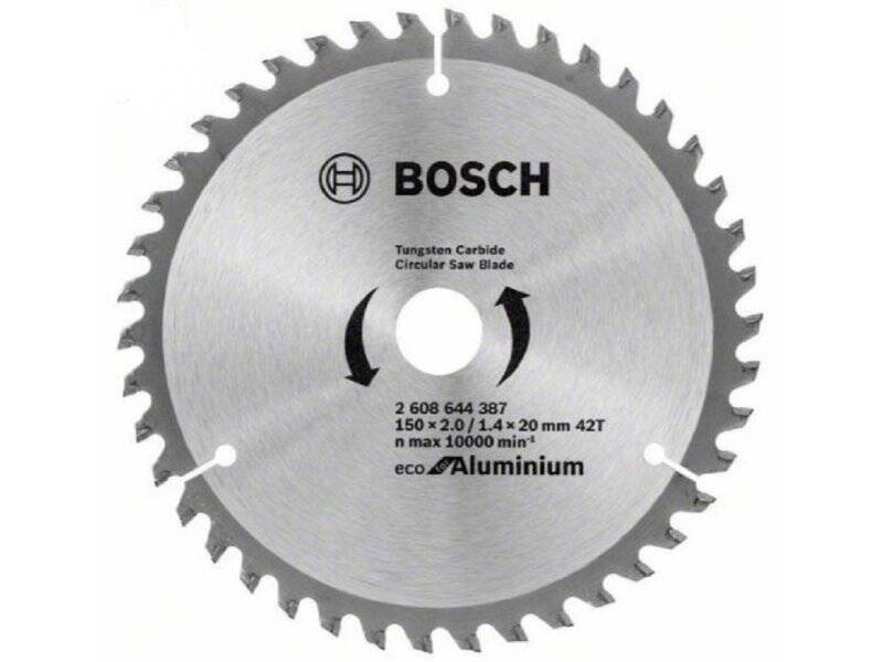 BOSCH LIST KRUŽNE TESTERE ECO FOR ALUMINIUM 150 X 2.2 1.5 X 20 42 T
