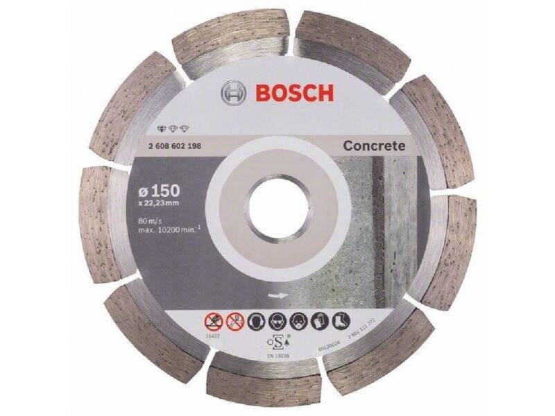 BOSCH DIJAMANTSKA REZNA PLOČA STANDARD FOR CONCRETE 2608602198, 150 X 22,23 X 2 X 10 MM