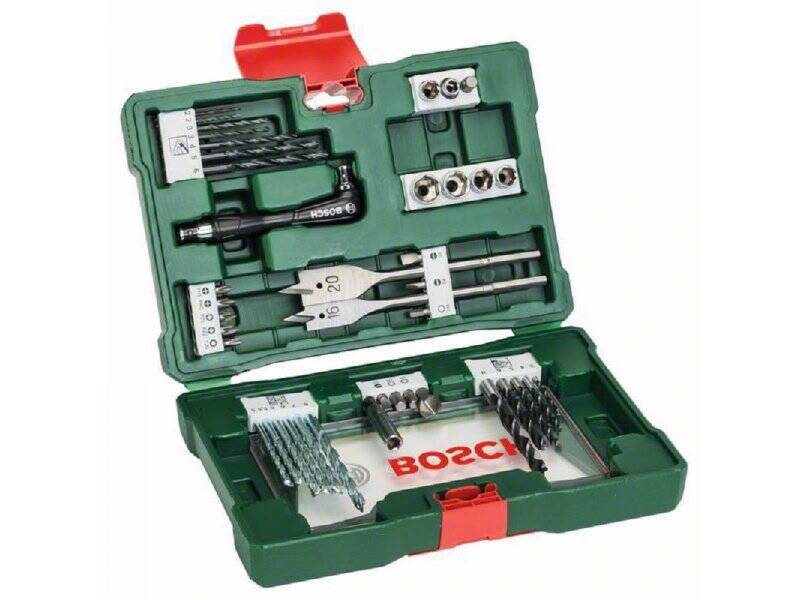 BOSCH ZELENI ALAT 41-DELNI V-LINE SET BITOVA I BURGIJA SA UGAONIM ZAVRTAČEM 2607017316