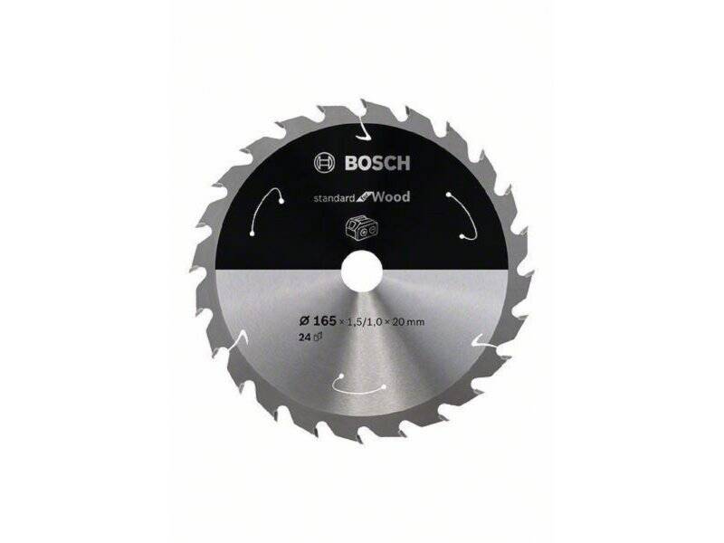 BOSCH LIST KRUŽNE TESTERE ZA AKUMULATORSKE TESTERE 165X20X1.5 1.0X24T