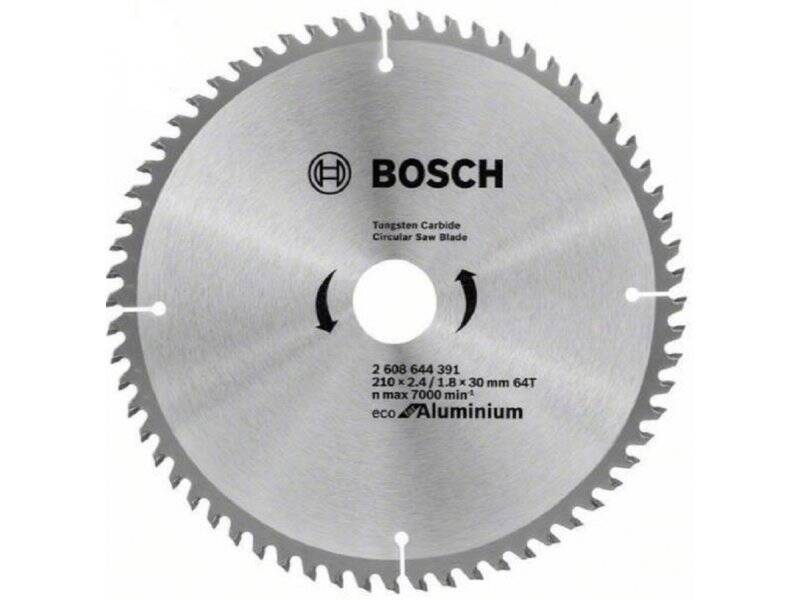 BOSCH LIST KRUŽNE TESTERE ECO FOR ALUMINIUM 210 X 2.6 1.8 X 30 64 T