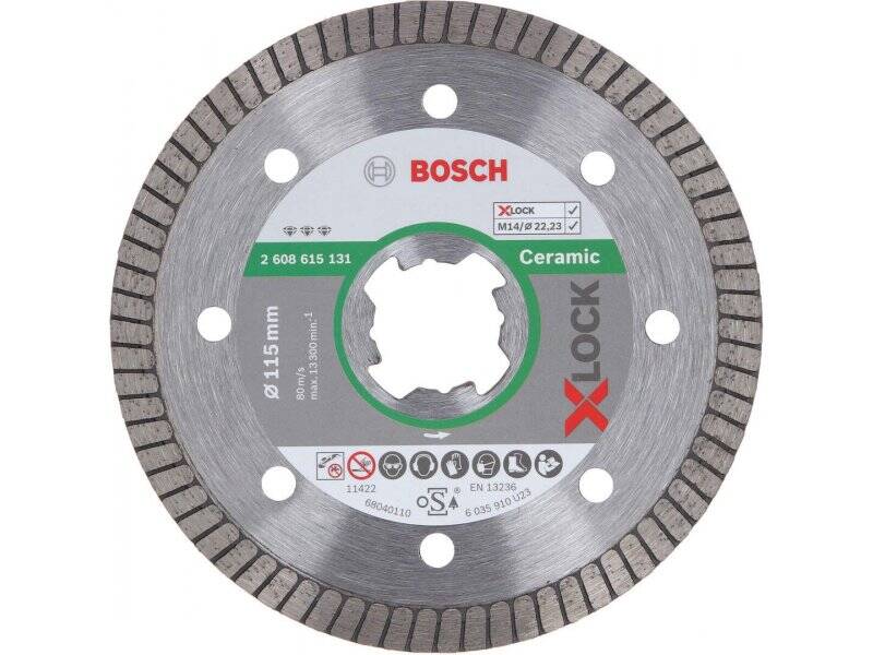 BOSCH X-LOCK BEST FOR CERAMIC EXTRACLEAN TURBO DIJAMANTSKA REZNA PLOČA 115×22,23×1,4×7 – 2608615131