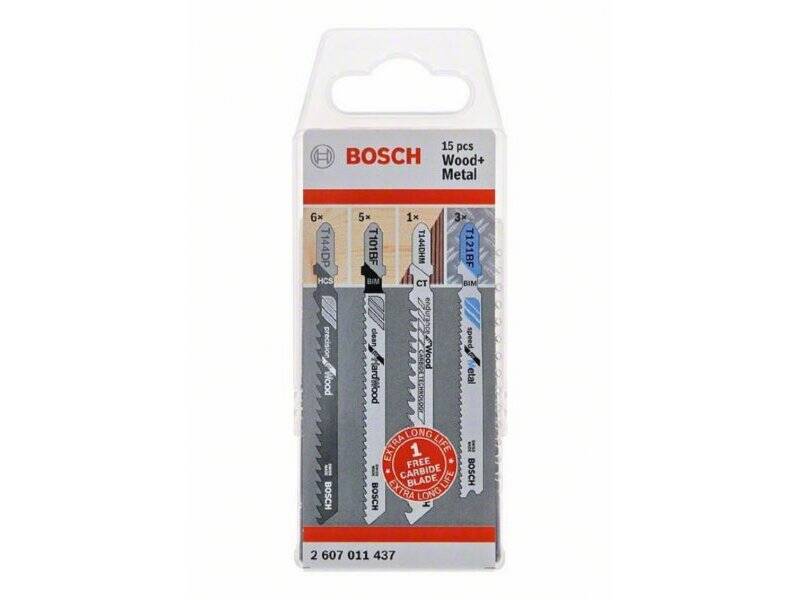 BOSCH JSB KOMPLET WOOD AND METAL, 15 DELOVA 2607011437