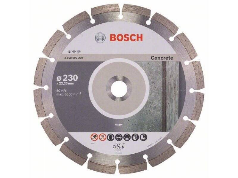BOSCH DIJAMANTSKA REZNA PLOČA STANDARD FOR CONCRETE 2608602200, 230 X 22,23 X 2,3 X 10 MM