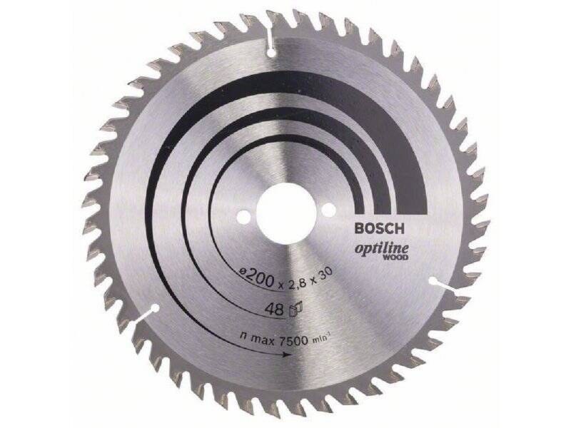 BOSCH LIST KRUŽNE TESTERE OPTILINE WOOD 200 X 30 X 2.8 MM. 48
