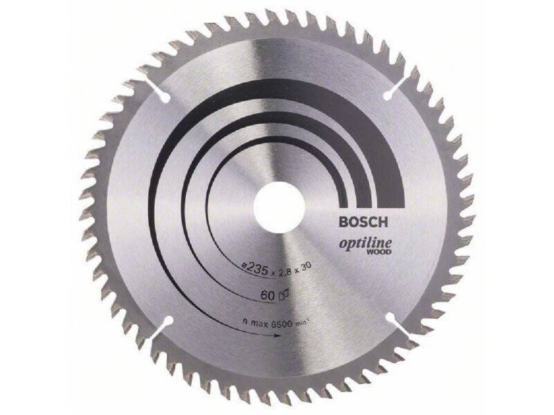 BOSCH LIST KRUŽNE TESTERE OPTILINE WOOD 235 X 30 25 X 2.8 MM. 60