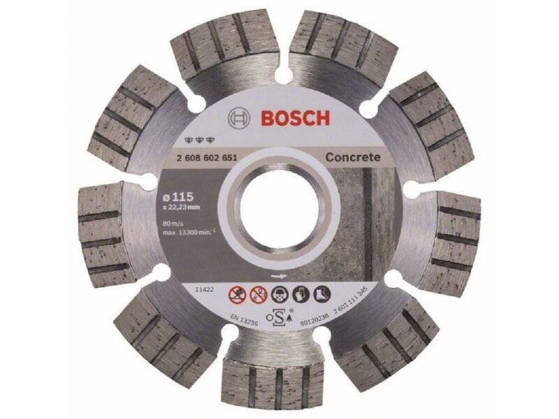 BOSCH DIJAMANTSKA REZNA PLOČA BEST FOR CONCRETE 2608602651, 115 X 22,23 X 2,2 X 12 MM