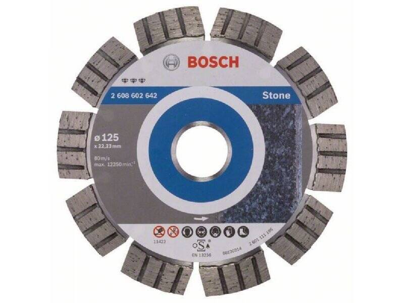 BOSCH DIJAMANTSKA REZNA PLOČA BEST FOR STONE 2608602642, 125 X 22,23 X 2,2 X 12 MM