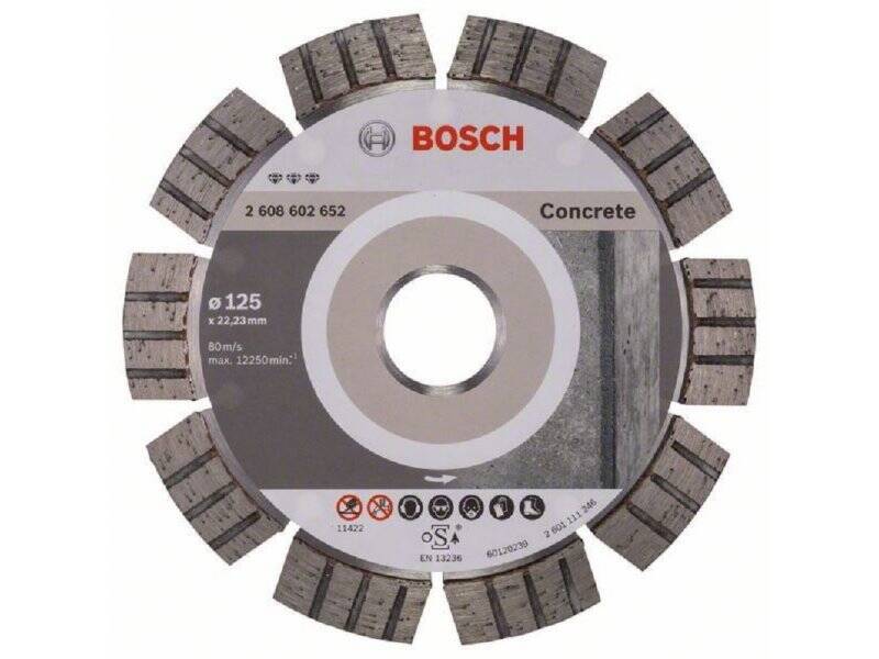 BOSCH DIJAMANTSKA REZNA PLOČA BEST FOR CONCRETE 2608602652, 125 X 22,23 X 2,2 X 12 MM