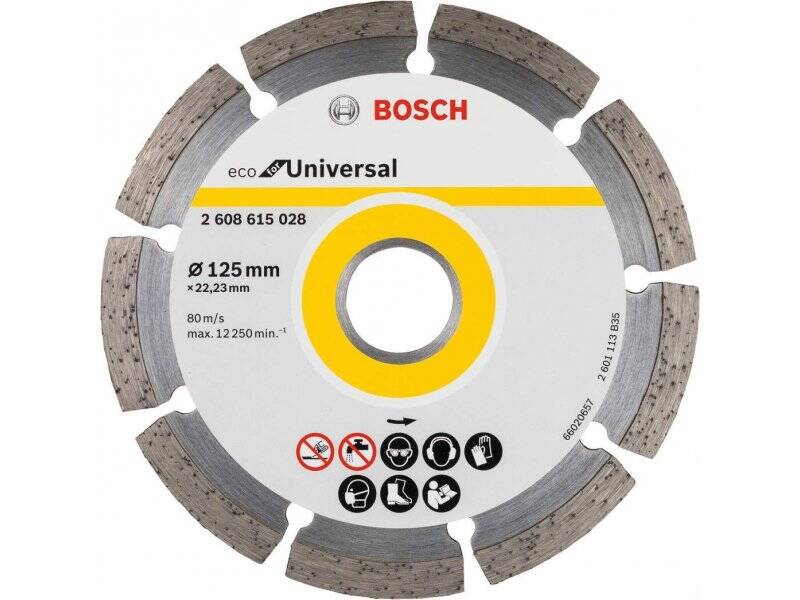 BOSCH DIJAMANTSKA REZNA PLOČA ECO FOR UNIVERSAL 125×22,23×2,0X7 – PAKOVANJE OD 10 KOMADA (2608615041)