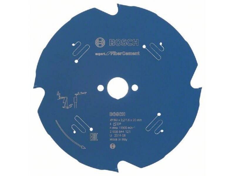 BOSCH EXPERT FOR FIBRE CEMENT LIST KRUŽNE TESTERE 2608644121, 160 X 20 X 2,2 MM, 4