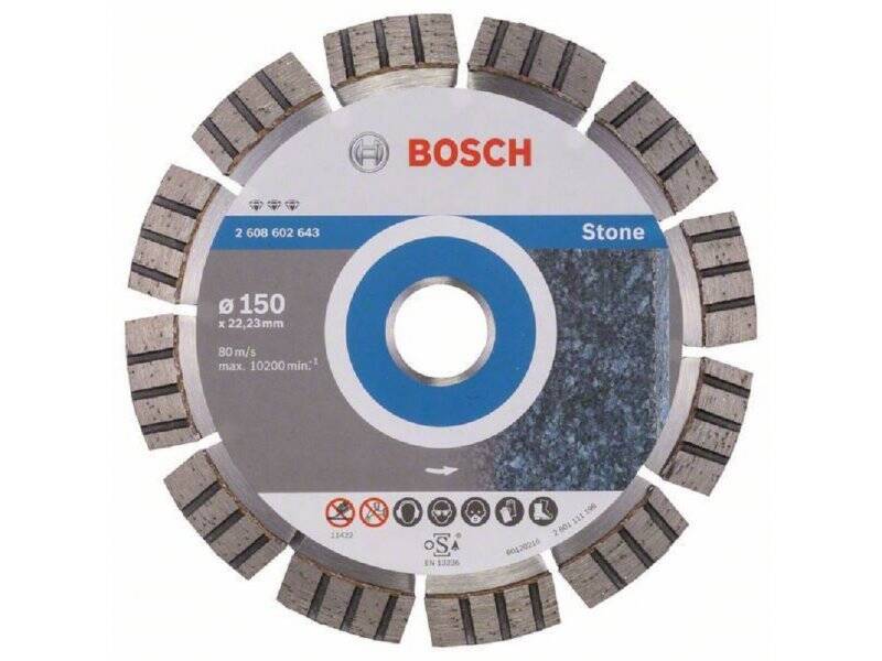 BOSCH DIJAMANTSKA REZNA PLOČA BEST FOR STONE 2608602643, 150 X 22,23 X 2,4 X 12 MM