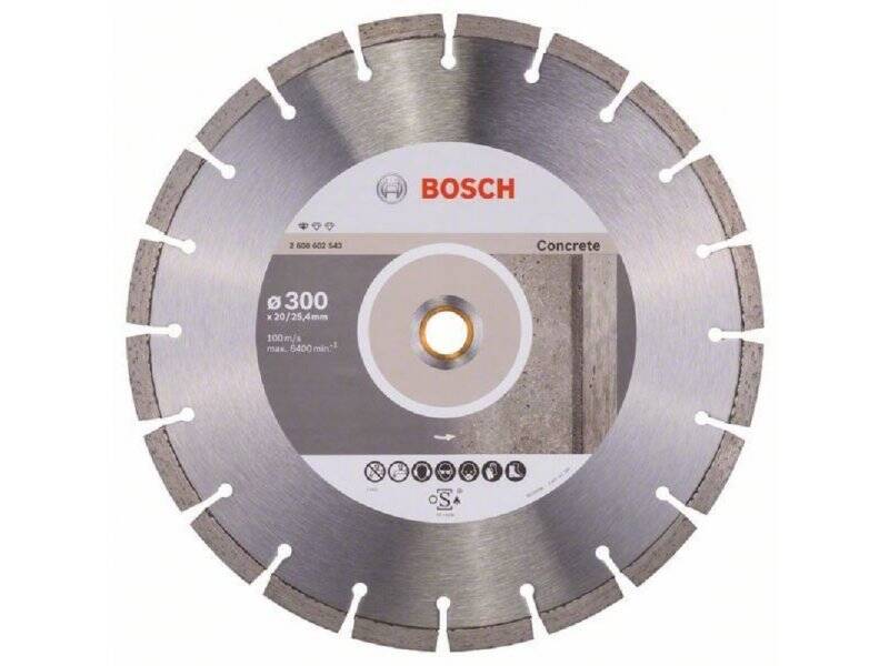 BOSCH DIJAMANTSKA REZNA PLOČA STANDARD FOR CONCRETE 2608602543, 300 X 20/25,40 X 2,8 X 10 MM