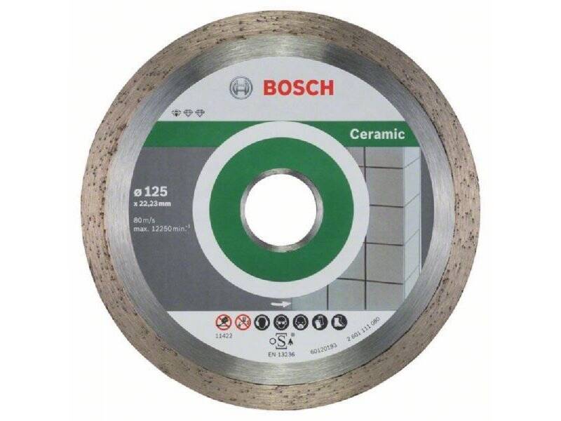 BOSCH DIJAMANTSKA REZNA PLOČA STANDARD FOR CERAMIC 2608603232, 125 X 22,23 X 1,6 X 7 MM