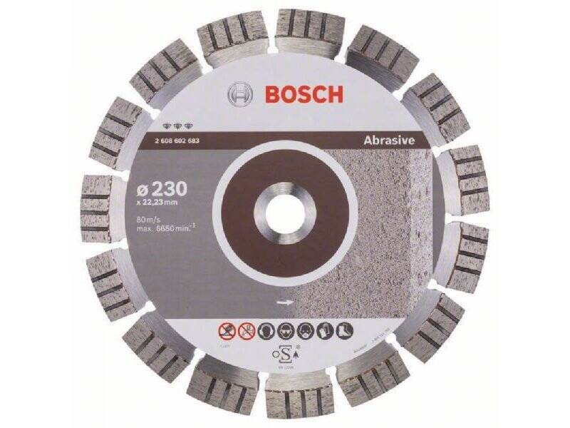 BOSCH DIJAMANTSKA REZNA PLOČA BEST FOR ABRASIVE 2608602683, 230 X 22,23 X 2,4 X 15 MM