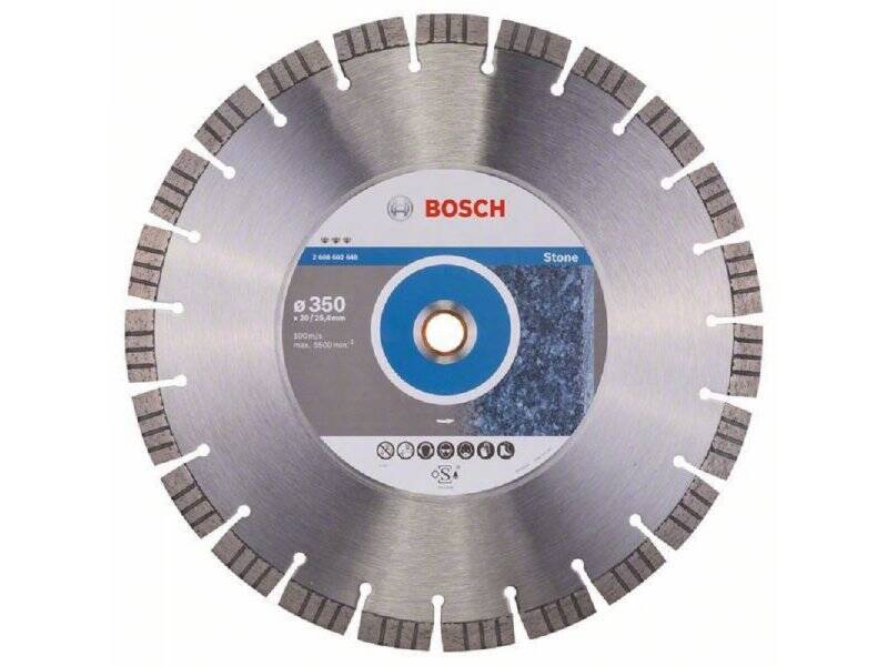 BOSCH DIJAMANTSKA REZNA PLOČA BEST FOR STONE 2608602648, 350 X 20,00+25,40 X 3,2 X 15 MM