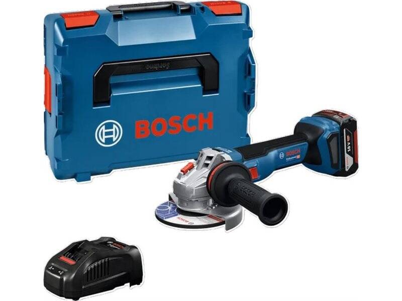 BOSCH GWS 18V-11 S PROFESSIONAL AKUMULATORSKA UGAONA BRUSILICA U L-BOXX 136 SA DODATNOM DRŠKOM, 06019N4003