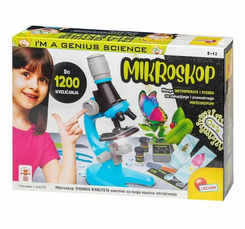 Dečiji mikroskopski set – I’m a Genius Science (Lisciani) - Do 1200x