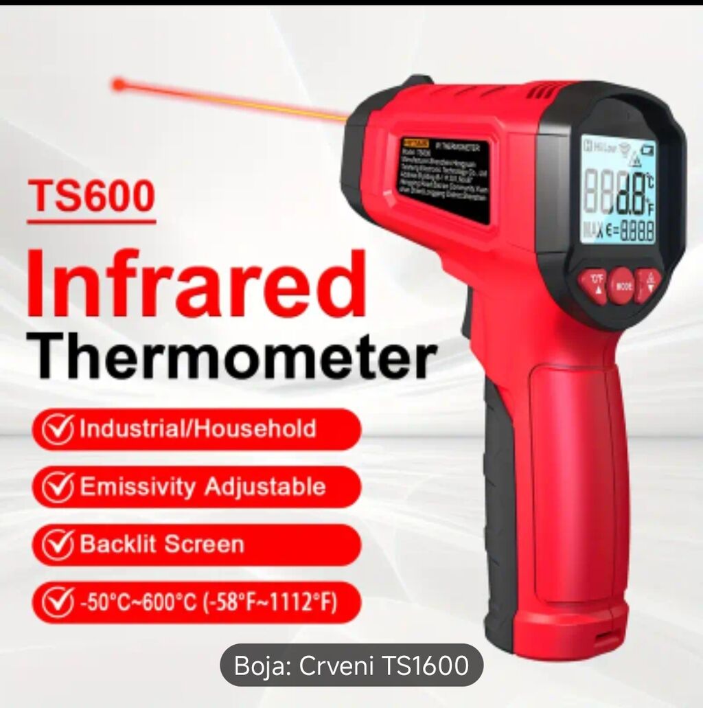 Infracrveni termometar TS600 / TS1600 – industrijski i kućni -