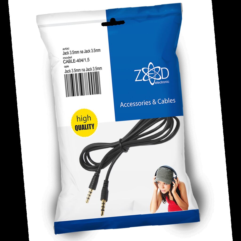 3.5mm stereo Jack kabel, dužina 1.5m, spajanje mobilnia na audio