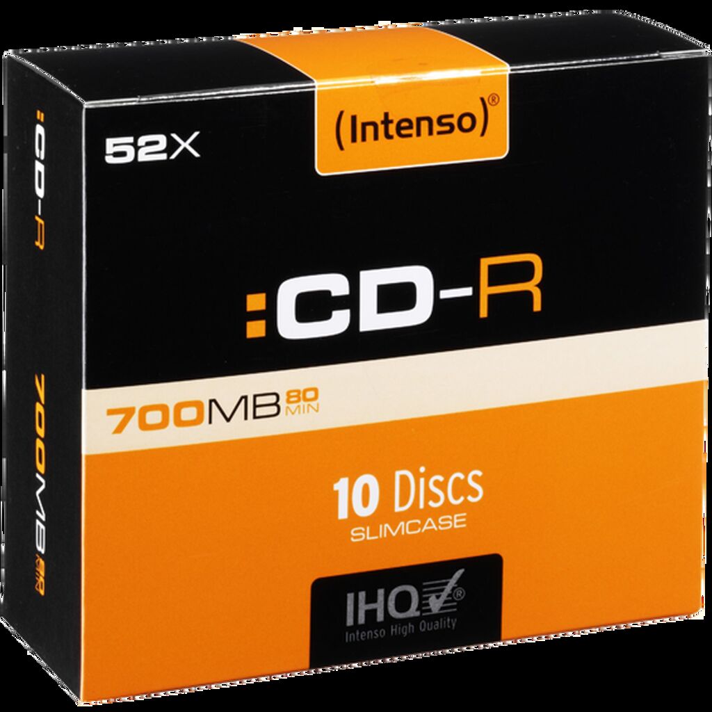 CD-R 700MB (80 min.) pak. 10 komada Slim Case. Intenso CD-R
