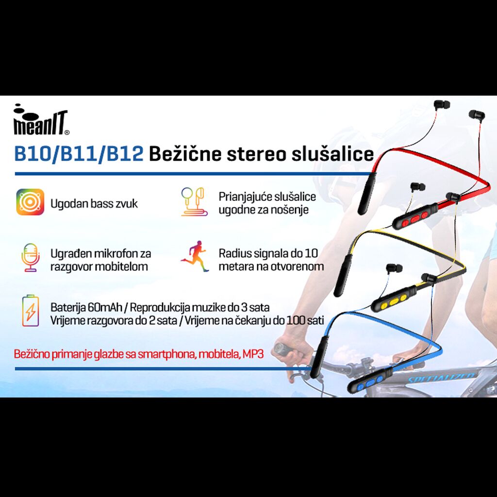 Stereo bežične slušalice v4.2+EDR Podržavaju A2DP Baterija 60mAh