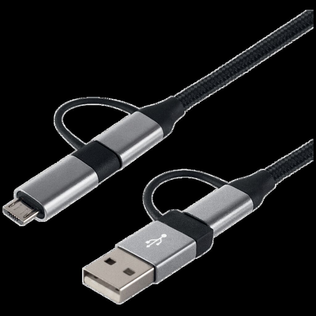 USB kabl za punjenje, 4u1, multi, zamenjuje 4 različita kabla, C-C /