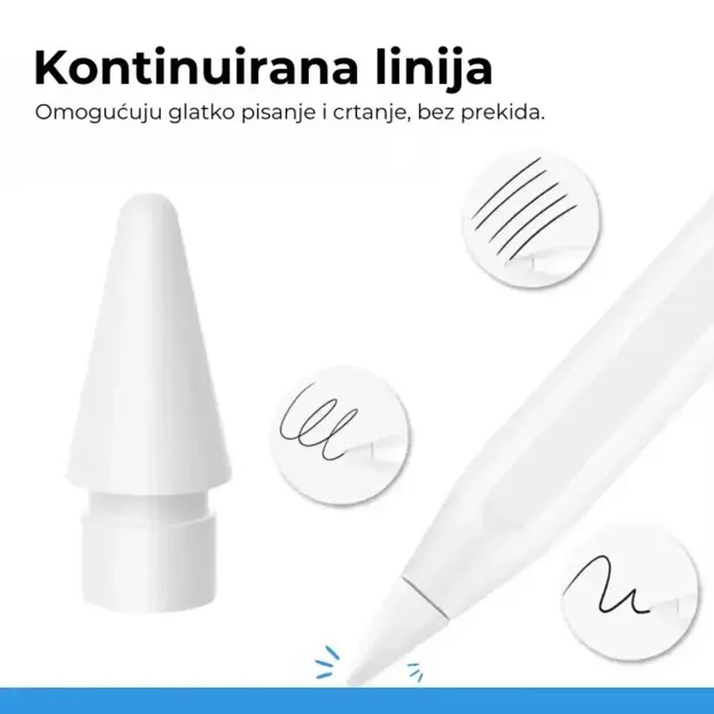 Vrhovi za Apple Pencil. Kompatibilni i sa olovkama 1. i 2. generacije