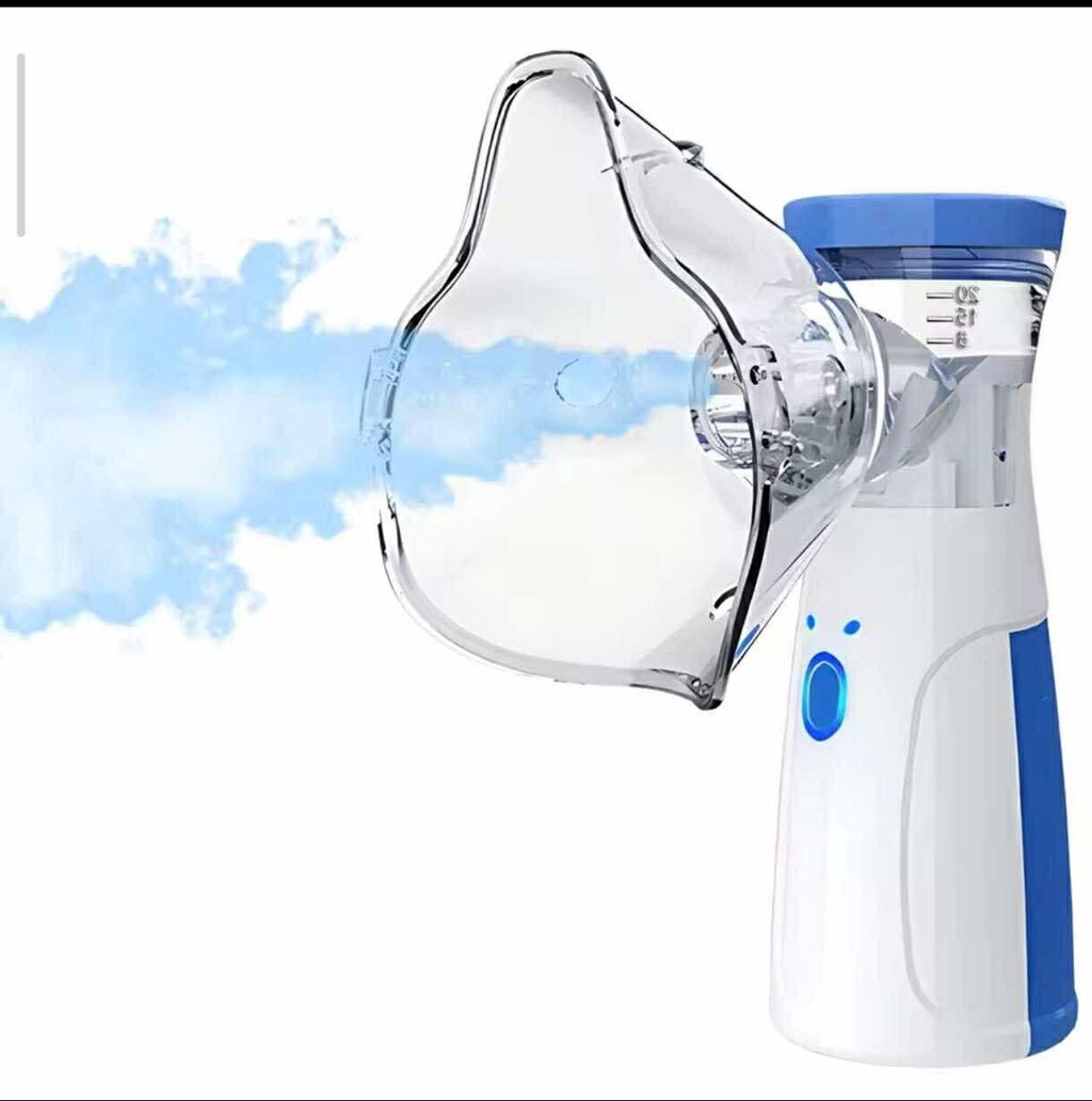 Prenosni mrežasti inhalator JSL-W302 – plavo/beli - Atomizovane, fine