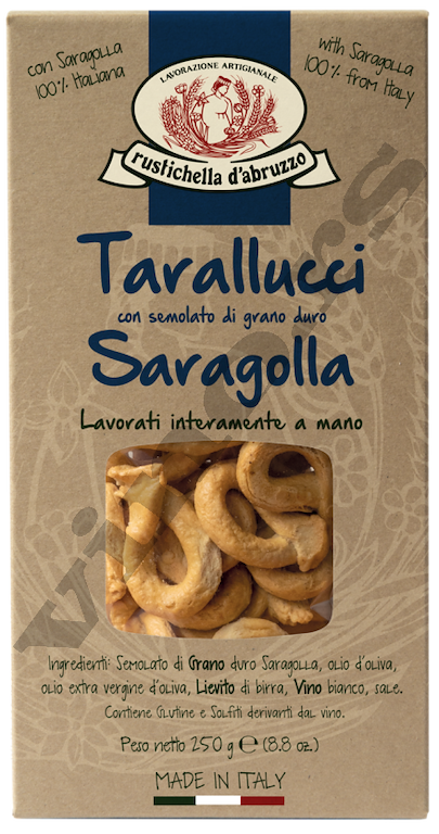 Rustichella d'Abruzzo Taralluci con semolato di grano duro Saragolla 250 g.