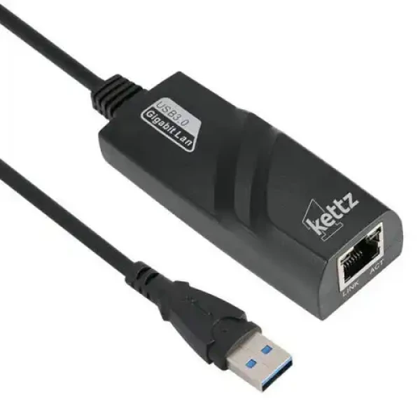 USB 3.0 na RJ45 network card adapter 1000Mbps Kettz NA-K200