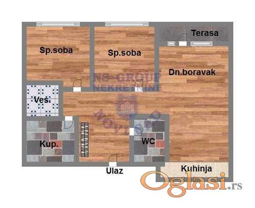 Trosoban 65m2 Bulevar patrijarha Pavla