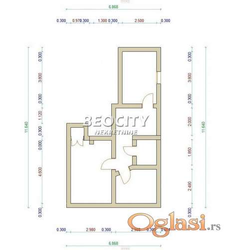 Rakovica, Miljakovac 3, Miljakovačke staze, 1.5, 44m2