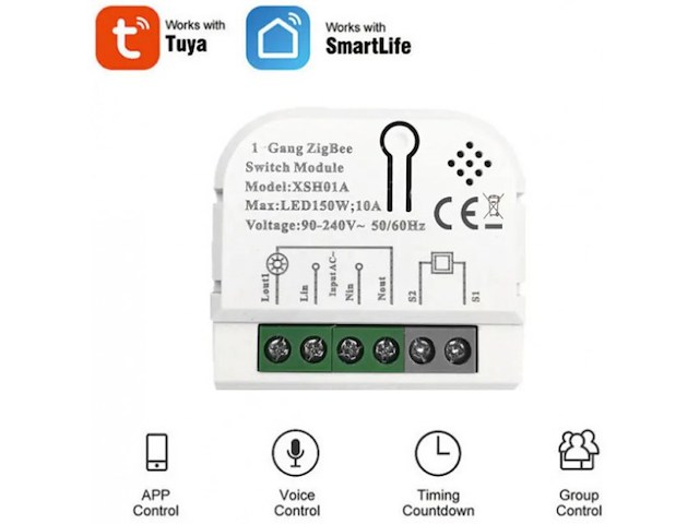 SMART-1GANG Tuya Wifi DIY Self-locking daljinski upravljac Smart Switch relejni modul DC 5V/7-32V AC