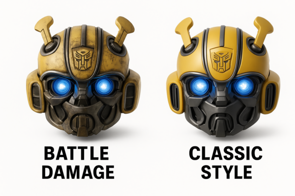 Bumblebee Transformers Kaciga – Klasicni i Battle Damage Stil sa LED Svetlima