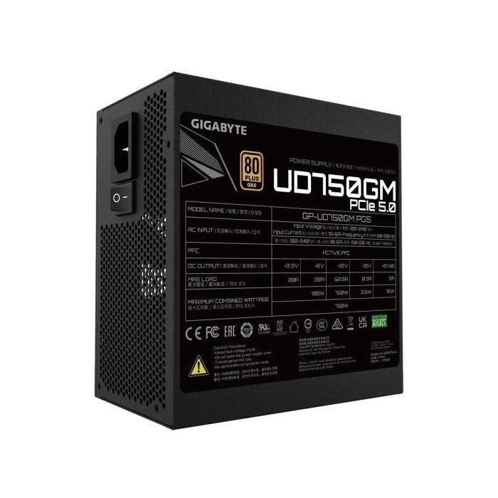 Napajanje 750W Gigabyte GP-UD750GM PG5 Gold modularno