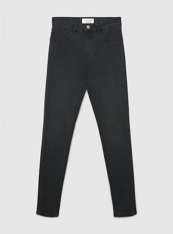 Jeggings jednobojni Crni denim