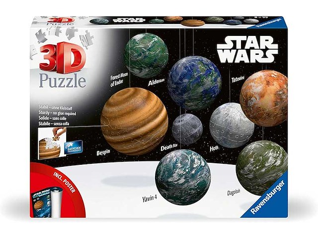3D Puzzle Planete Star Wars galaksije 531 deo Ravensburger 11577