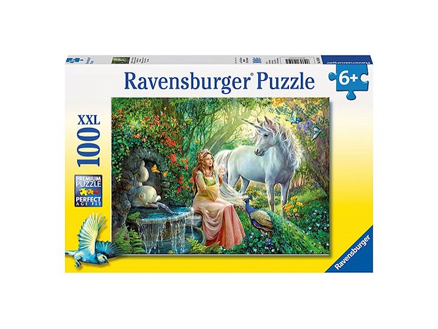 Ravensburger puzzle puzle - XXL - Jednorozi - Princess And Unicorn 100 delova RA10559