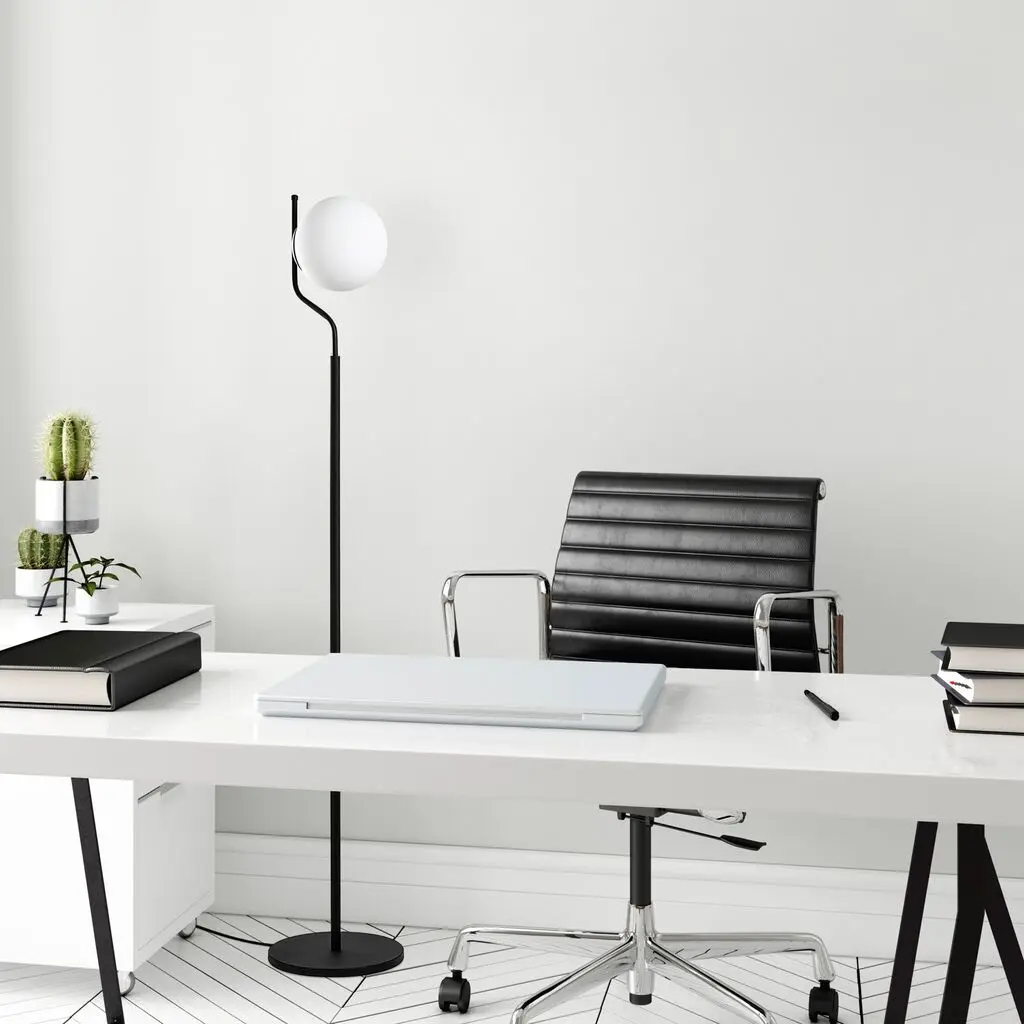 Opviq Podna lampa Tulip 13815, 30 x 30 x 168 cm, 1 x E27, 250 cm Kabl,, Crna