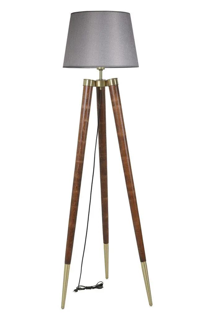 Opviq Podna lampa Stil, 165 cm, E27, Orah