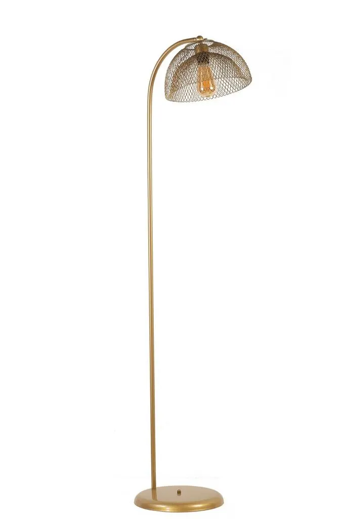 Opviq Podna lampa Azra, 154 cm, E27, Zlatne boje