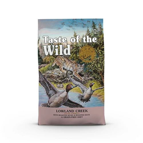 TASTE OF WILD Hrana za mačke Lowland Creek (Prepelica i divlja patka) 2kg