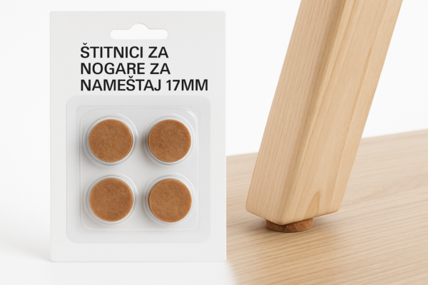 Stitnici za Noge Namestaja 17mm 4 pakovanja