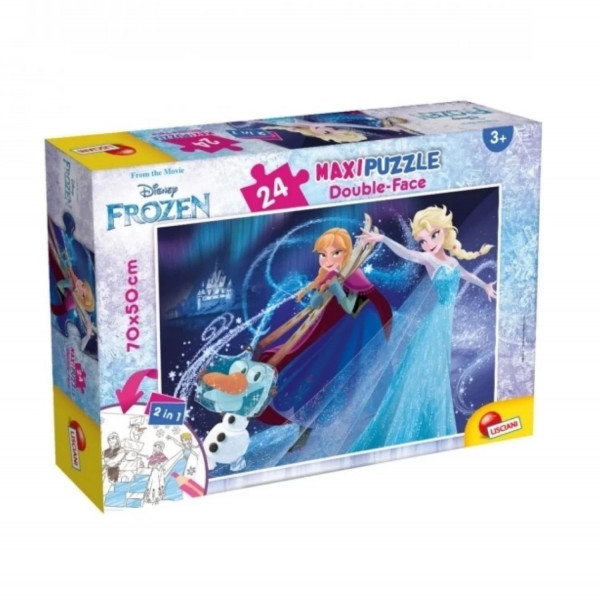 Slagalica 24pcs maxi frozen 2u1 slozi i oboji