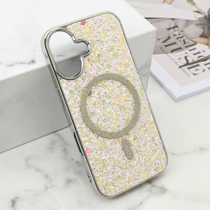 FUTROLA GLAM GLOW MAGSAFE ZA IPHONE 16 (6.1) ZLATNA