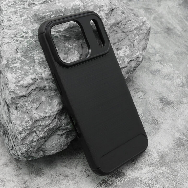 FUTROLA SILIKON BRUSHED ZA IPHONE 17 PRO (6.3) CRNA