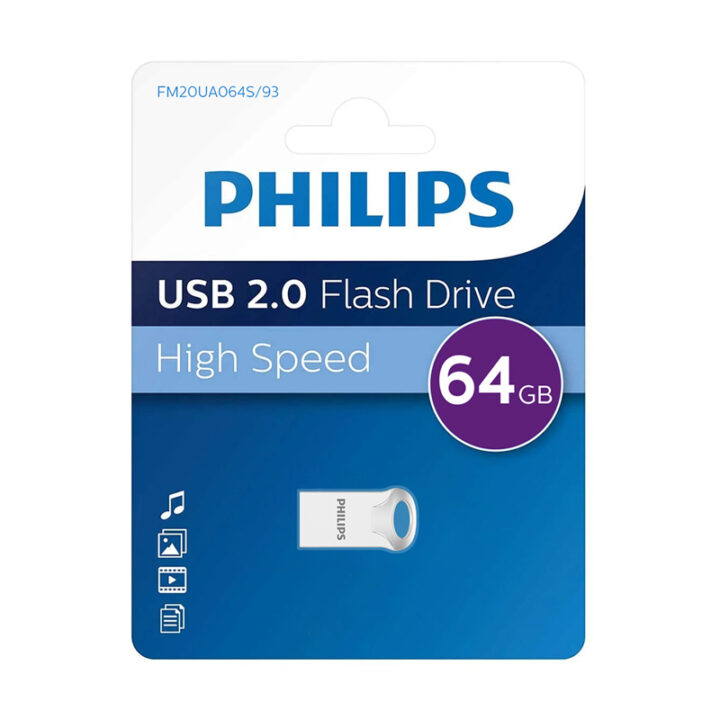 USB FLASH MEMORIJA PHILIPS 2.0 64GB SINGLE PORT (FLP FM20UA064S/93)