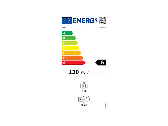 Vinska vitrina TESLA RW044MG14 boca47,2x44,4x49,3crna