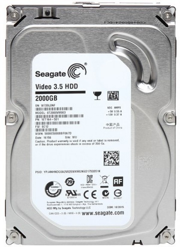 HDD 3.5 * 2TB ST2000VM003 SEAGATE 5900RPM Video surveillance DVR NCQ 24x7 64MB SATA3